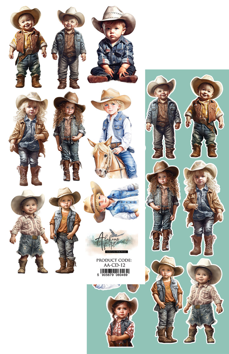 Little Cowboy Extras 6 x 12 Single Sheet – Miniature Luxuries & Papers